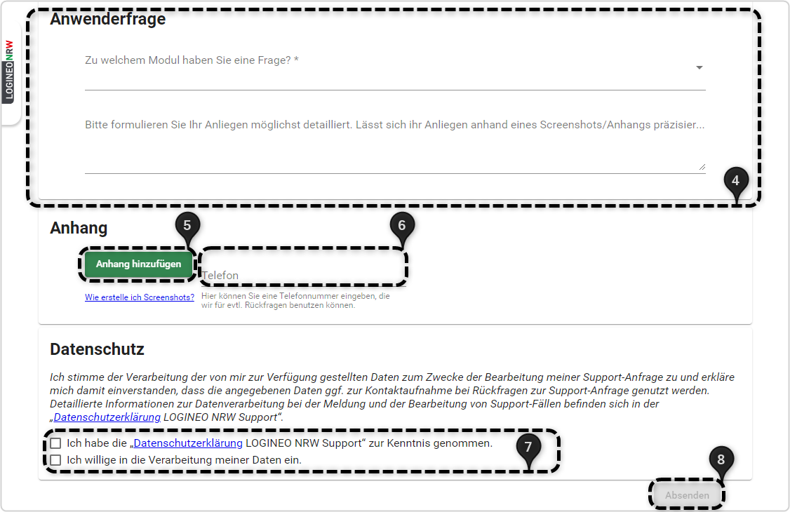 Supportformular: Supportformular | Netzwerk-Moodle